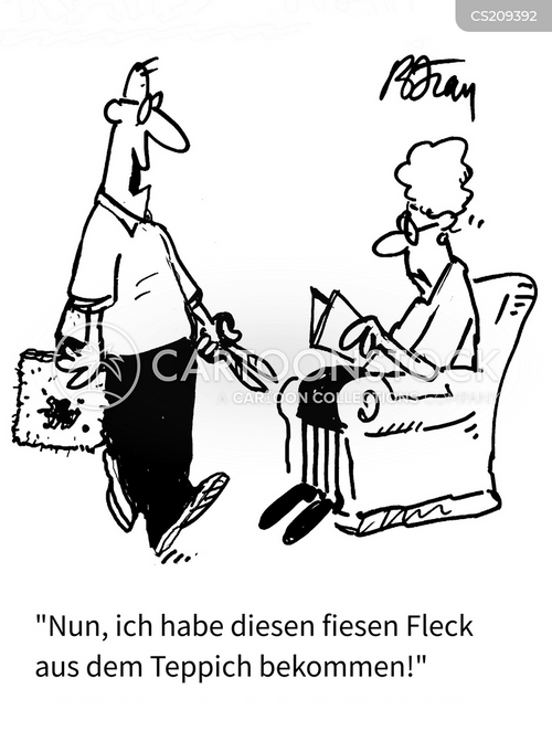 Cartoons und Karikaturen mit Teppichfleck