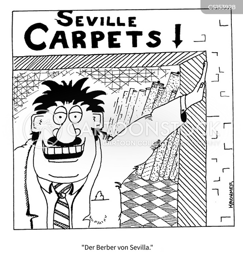 Cartoons und Karikaturen mit Barbier Von Sevilla