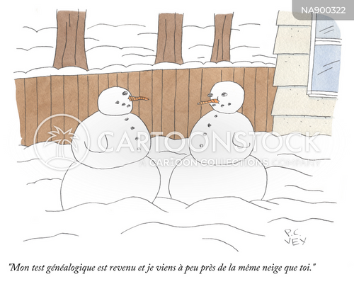 Dessins humoristique et caricaturés avec La Neige