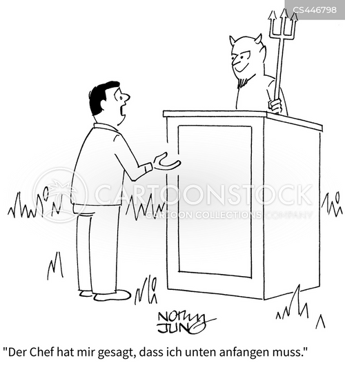 Cartoons und Karikaturen mit Am Unteren Ende Anfangen