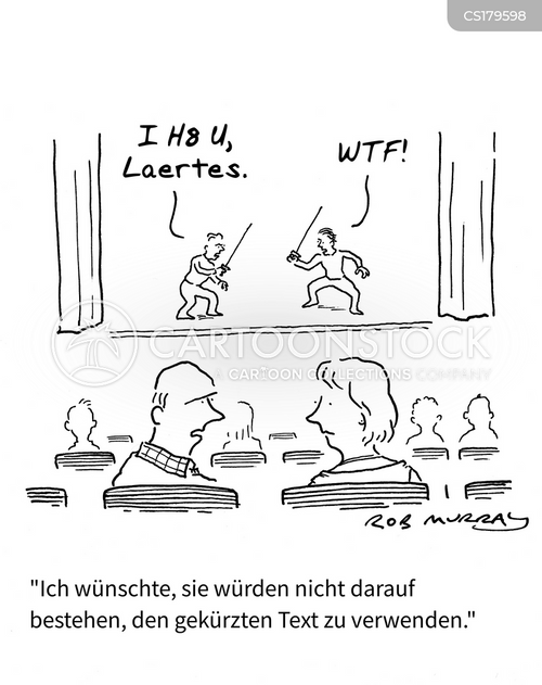 Cartoons und Karikaturen mit Texte