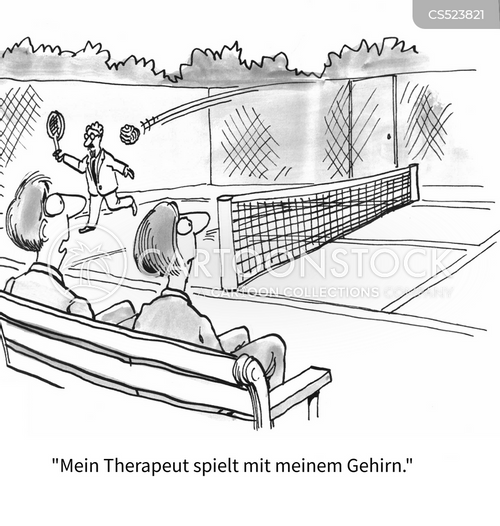 Cartoons und Karikaturen mit Patient Und Therapeut