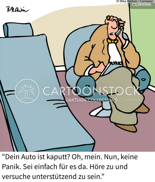 Cartoons und Karikaturen mit Auto Defekt
