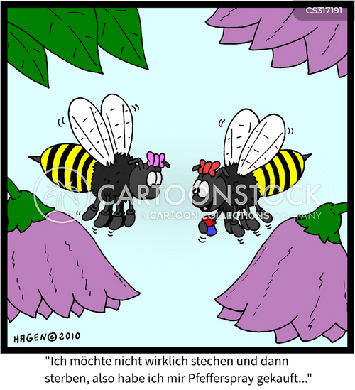 Cartoons und Karikaturen mit Capsaicin