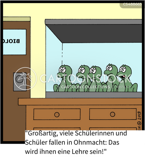 Cartoons und Karikaturen mit Biologieunterricht