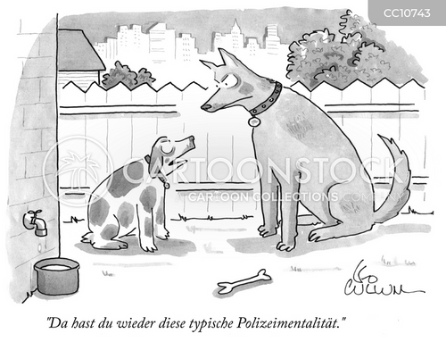 Cartoons und Karikaturen mit K-9-beamter