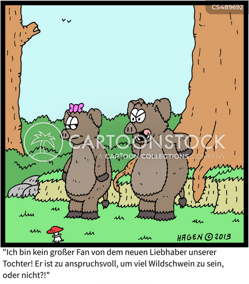 Cartoons und Karikaturen mit Wildschwein