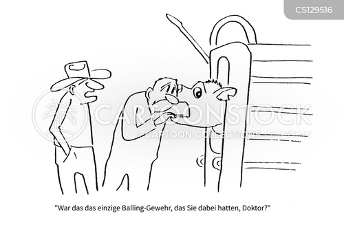 Cartoons und Karikaturen mit Balling-gewehre