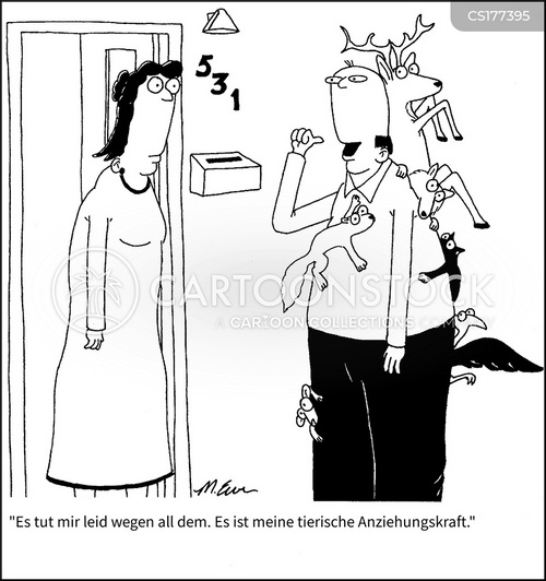 Cartoons und Karikaturen mit Magnetismus