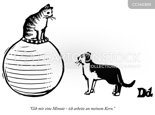 Cartoons und Karikaturen mit Balance-training