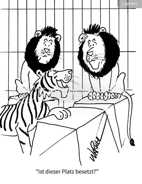 Cartoons und Karikaturen mit Sitzende Löwen