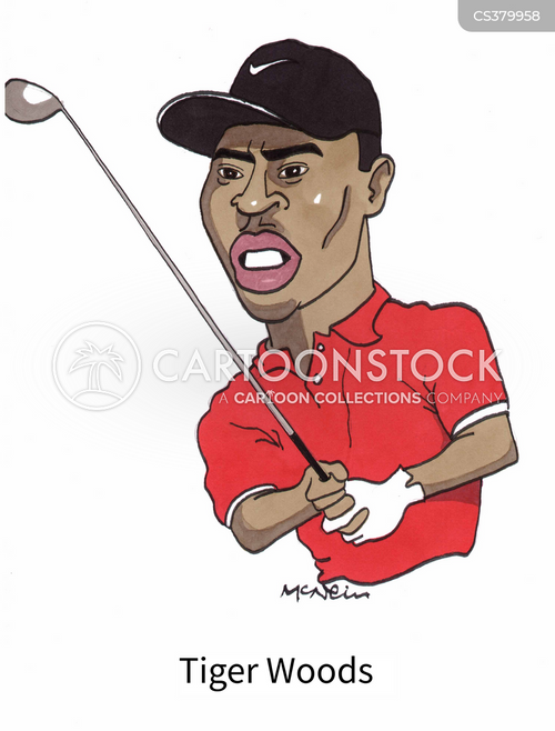 Cartoons und Karikaturen mit Tiger Woods