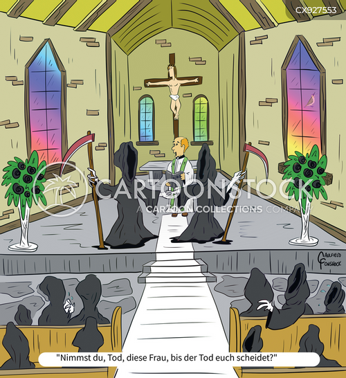 Cartoons und Karikaturen mit Tod