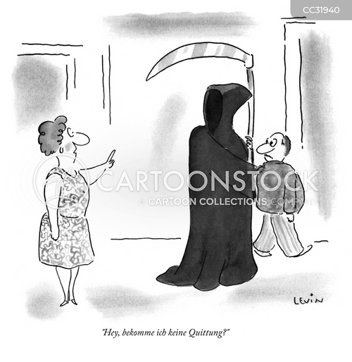 Cartoons und Karikaturen mit Todesgeist