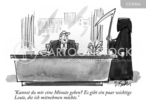 Cartoons und Karikaturen mit Dem Tod Entkommen