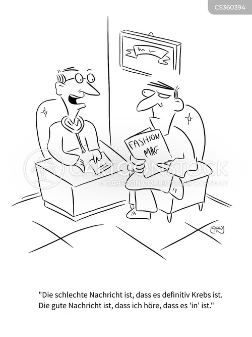 Cartoons und Karikaturen mit Krebs