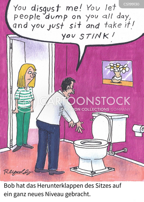 Cartoons und Karikaturen mit Toilettensitze