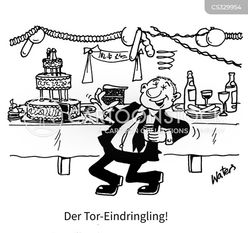 Cartoons und Karikaturen mit Tor