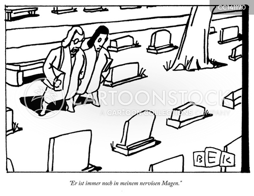Cartoons und Karikaturen mit Virtueller Friedhof
