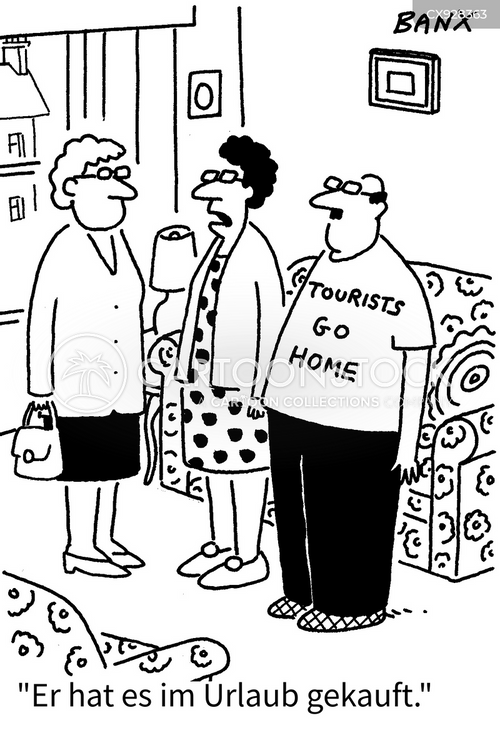 Cartoons und Karikaturen mit Overtourism
