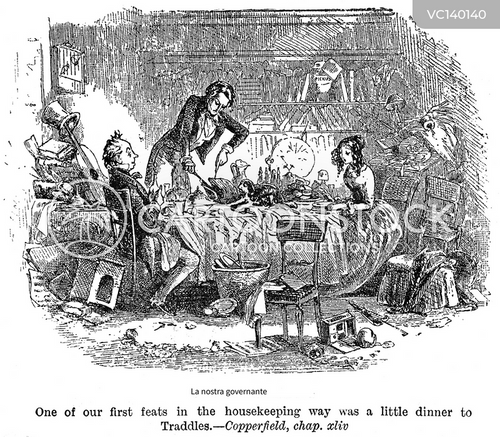 Cartoons und Karikaturen mit Dora Spenlow