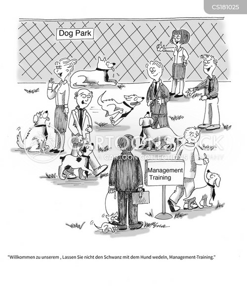 Cartoons und Karikaturen mit Business-training