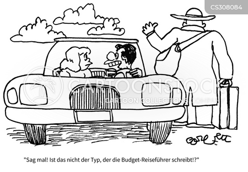 Cartoons und Karikaturen mit Anhalter
