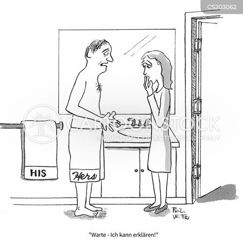 Cartoons und Karikaturen mit Transgender-paar