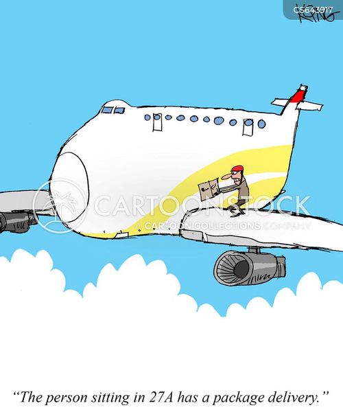 Parcel On Wing Cartoons and Comics - funny pictures from CartoonStock