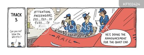 Train Announcements Cartoons and Comics - funny pictures from CartoonStock