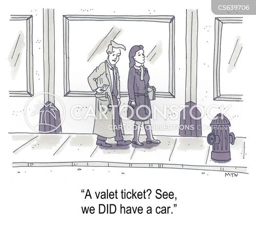 Valet Ticket Cartoons and Comics - funny pictures from CartoonStock
