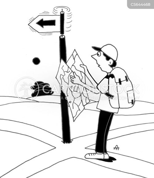 Directions Cartoons and Comics - funny pictures from CartoonStock