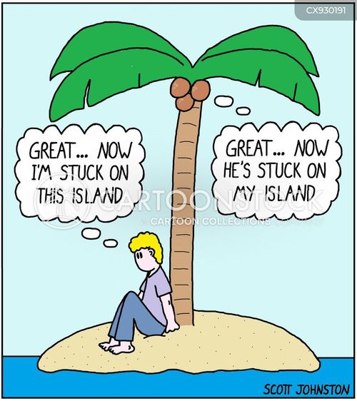 Castaway Frustration Cartoons and Comics - funny pictures from CartoonStock