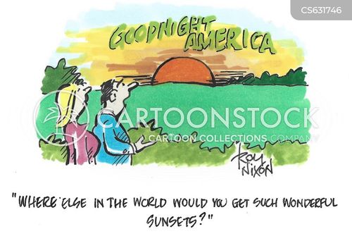 Couple Admiring Sunset Cartoons and Comics - funny pictures from ...