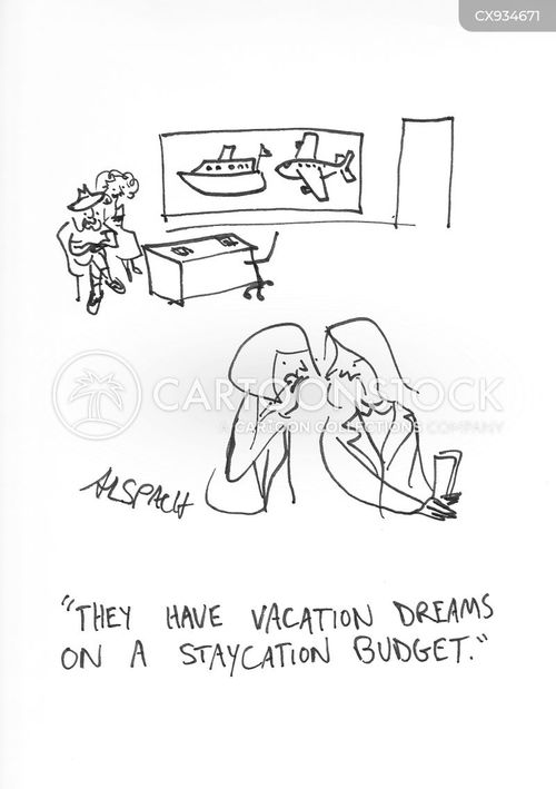 Staycation Budget Cartoons and Comics - funny pictures from CartoonStock
