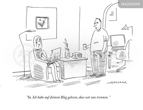 Cartoons und Karikaturen mit Kommunikationsproblem