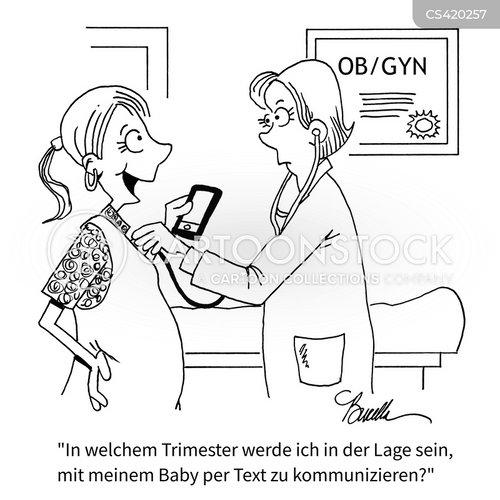 Cartoons und Karikaturen mit Trimester