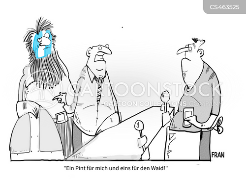 Cartoons und Karikaturen mit Druidenritual