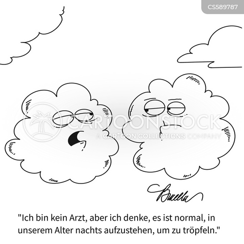 Cartoons und Karikaturen mit Nieselregentag
