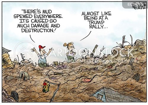 Trump Mudslinging Cartoons and Comics - funny pictures from CartoonStock