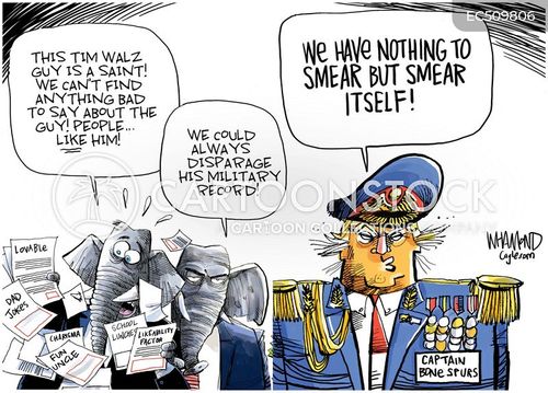 Walz Military Record Cartoons and Comics - funny pictures from CartoonStock