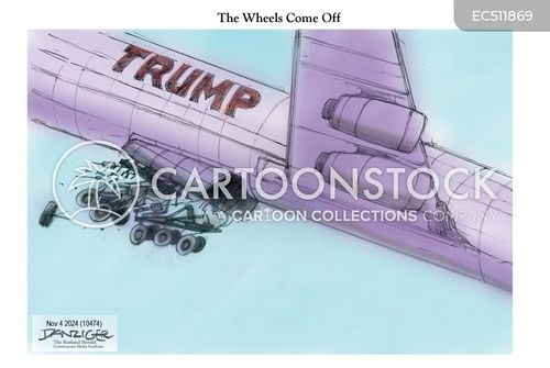 Trump Airplane Cartoons and Comics - funny pictures from CartoonStock