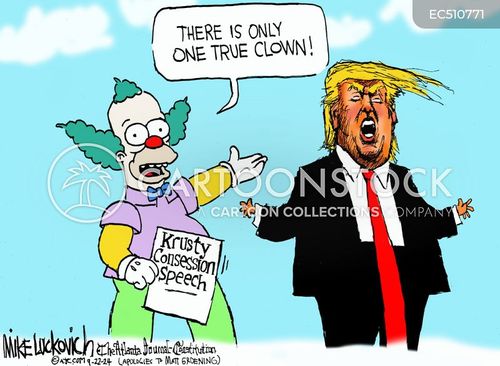 Clown Trump Cartoons and Comics - funny pictures from CartoonStock