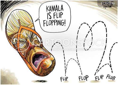 Trump Flip Flops Cartoons and Comics - funny pictures from CartoonStock