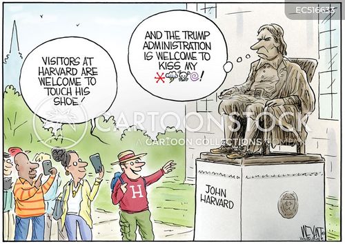 Trump Vs Harvard Cartoons and Comics - funny pictures from CartoonStock