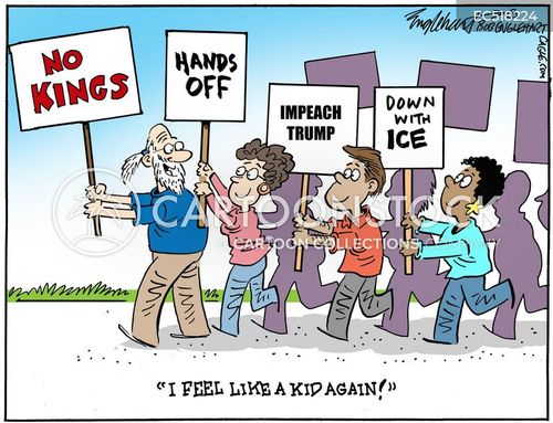 No Kings Protest Cartoons and Comics - funny pictures from CartoonStock