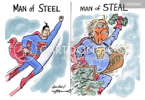 Man Of Steal Cartoons and Comics - funny pictures from CartoonStock
