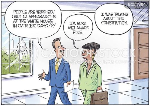 Melania's Absence Cartoons and Comics - funny pictures from CartoonStock