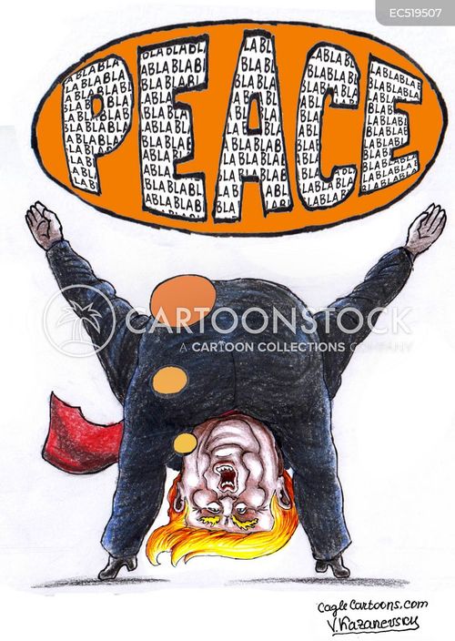 Peace Rhetoric Cartoons and Comics - funny pictures from CartoonStock