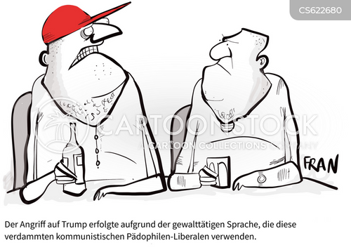 Cartoons und Karikaturen mit Trump-gegner